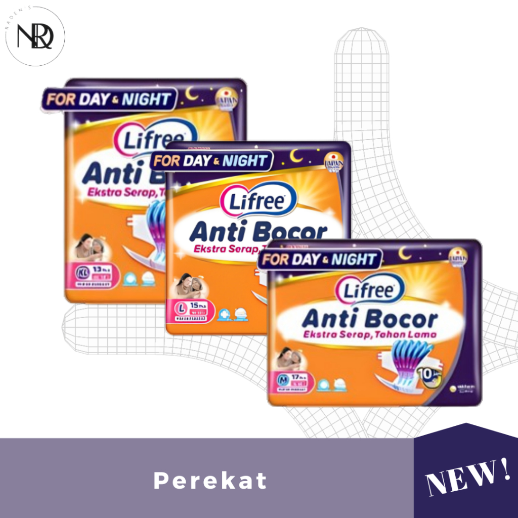 Jual Lifree Popok Perekat Dewasa M 17 L 15 XL 13 - Popok Dewasa Perekat ...