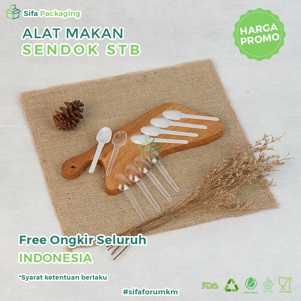 Jual Sendok STB Putih Susu Bening Isi 100 Pcs Sendok Jelly Ice Cream ...