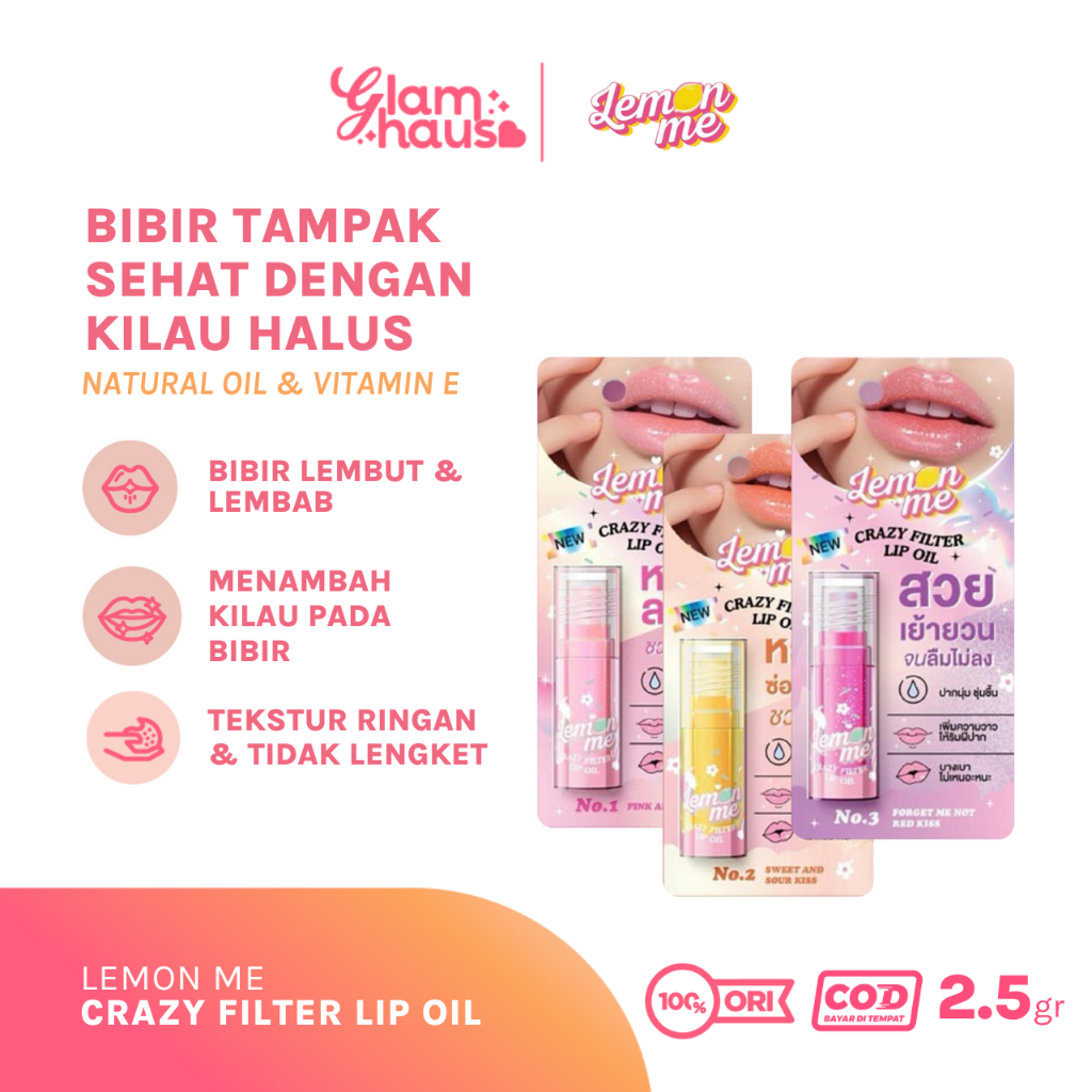 Jual Lemon Me Crazy FIlter Glossy Lip Oil Gloss | Lipgloss Pelembab ...