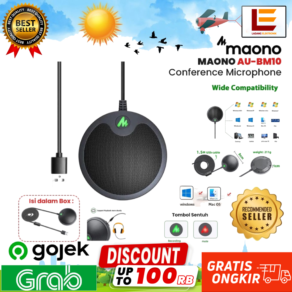 Jual Maono AU-BM10 Conference Microphone Desktop Mic / Maono AU BM10 ...