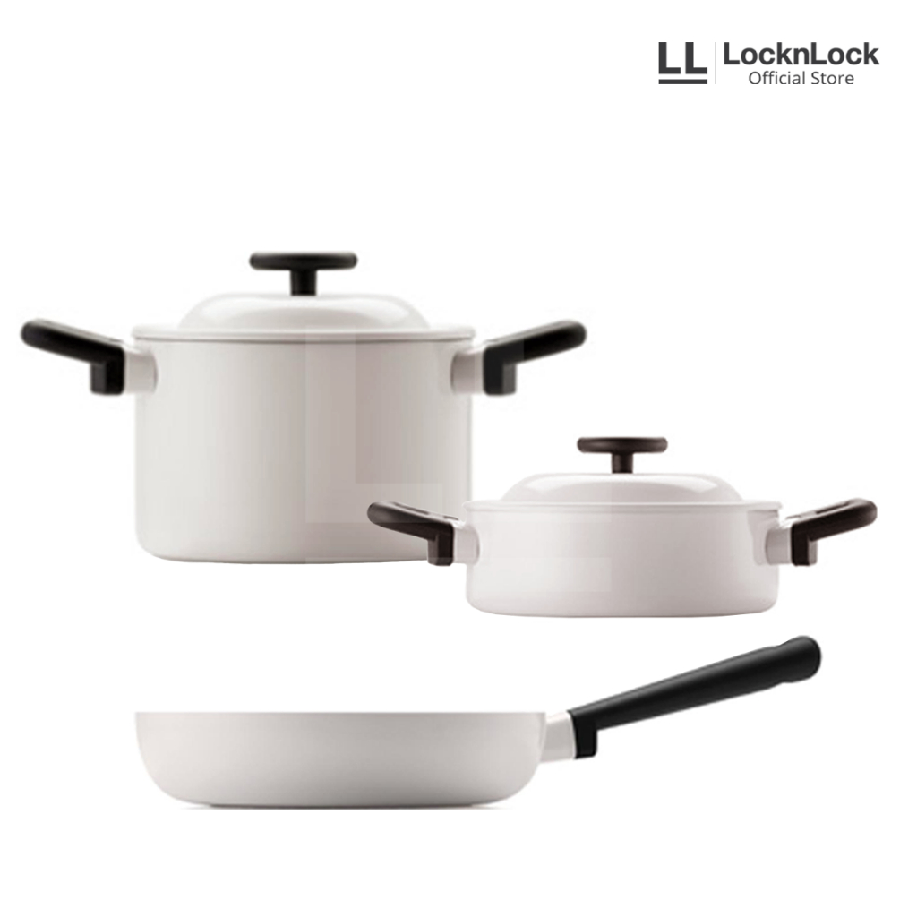 Jual LocknLock Decore Collection Cream Ivory Series Wajan Induksi ...