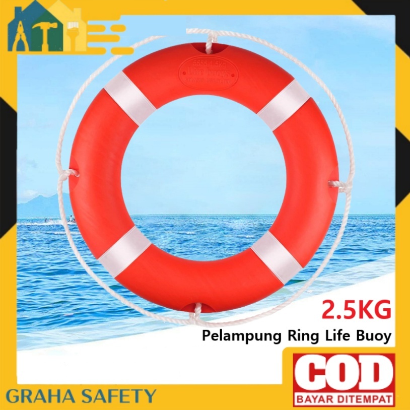 Jual Pelampung Ring Life Buoy / Life Buoy Marine Safety / Pelampung Kapal Penyelamatan 2.5KG ...