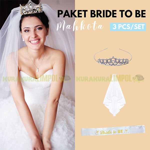Jual [PAKET 2] Paket Set Bridal Shower Mahkota Lengkap Dengan Selempang ...