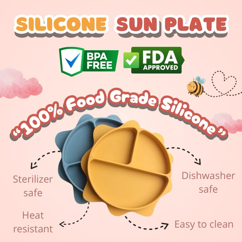 Jual Silicone Sun Plate Devided Suction Anti Slip Silikon Premium ...