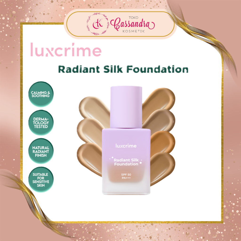 Jual LUXCRIME RADIANT SILK FOUNDATION SPF 50 PA+++ 30GR | Shopee Indonesia