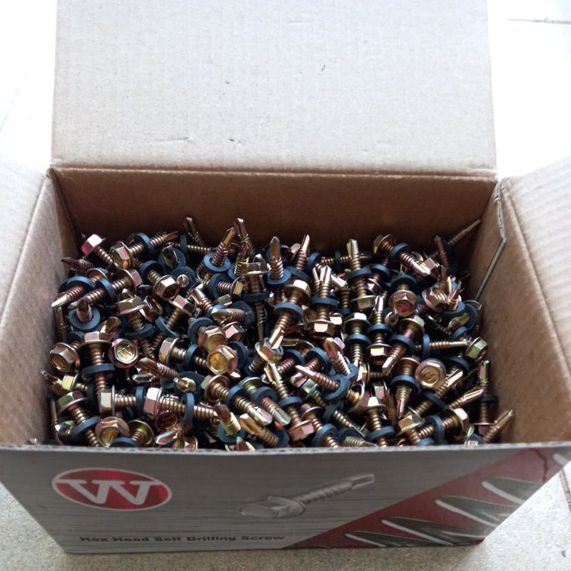 Jual baut drilling 12x25 merk W, 1pack isi 550pcs baut galvalum, baut ...