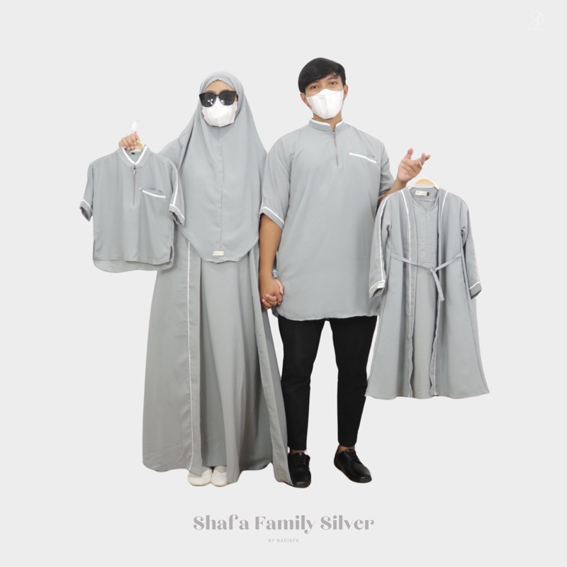 Jual NADISFA - Shafa One Set Family Silver | Paket Sarimbit Keluarga ...