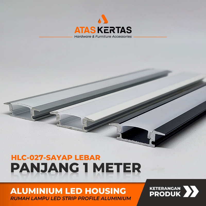 Jual Aluminium led housing kap rumah lampu bar led strip profile sayap ...