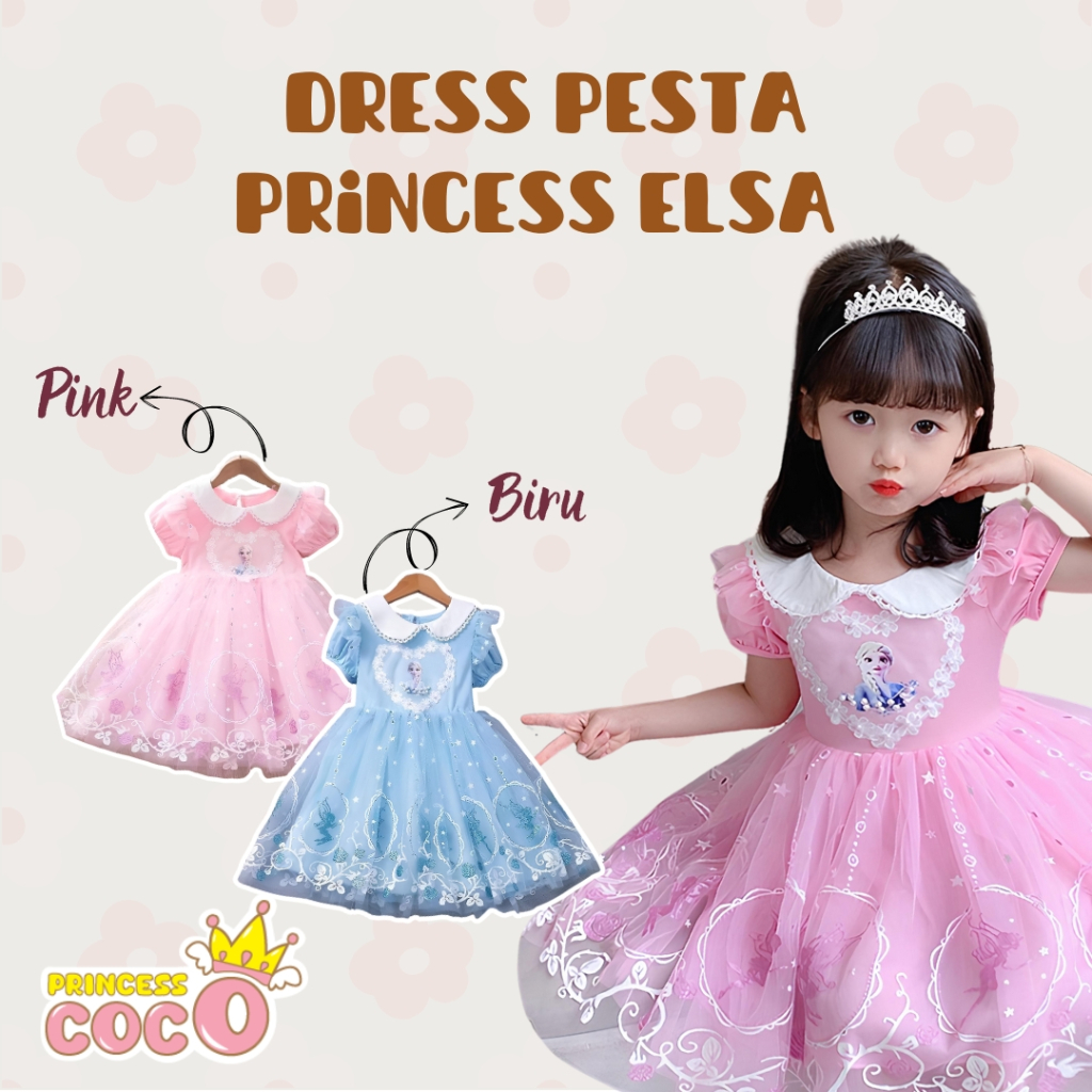 Jual [PRINCESS COCO] 1-10 Tahun Gaun Frozen Elsa Pesta Perempuan Rok ...