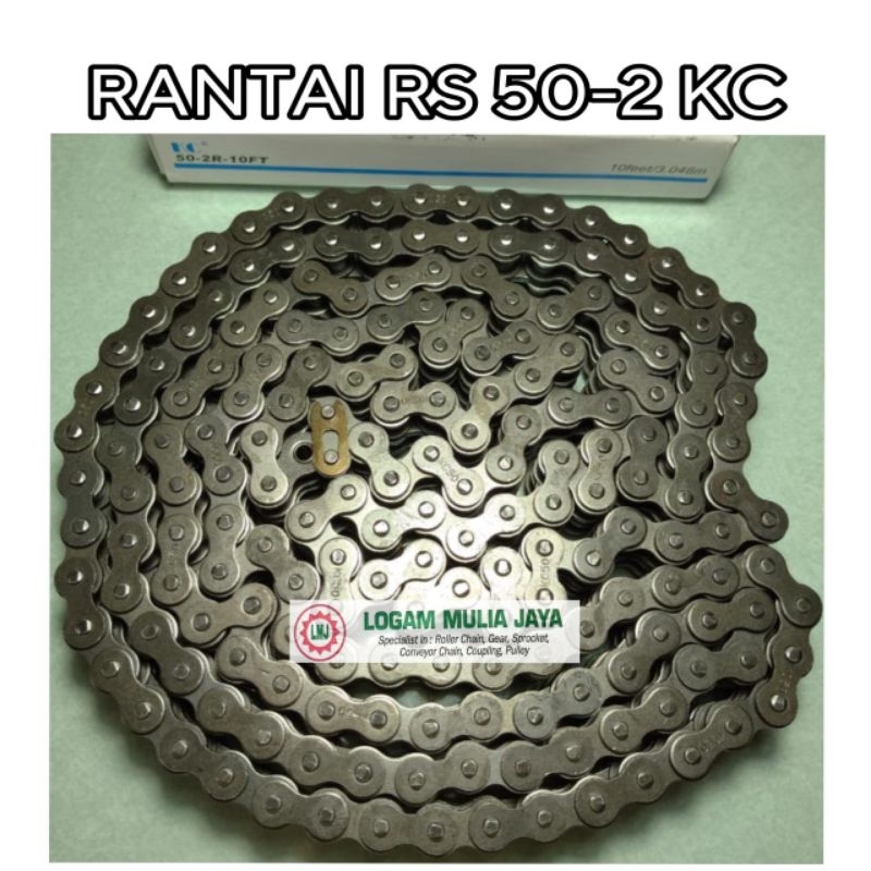 Jual RANTAI ROLLER CHAIN RS 50-2 KC RS 50 DOUBLE KC SPROCKET DUPLEX ...
