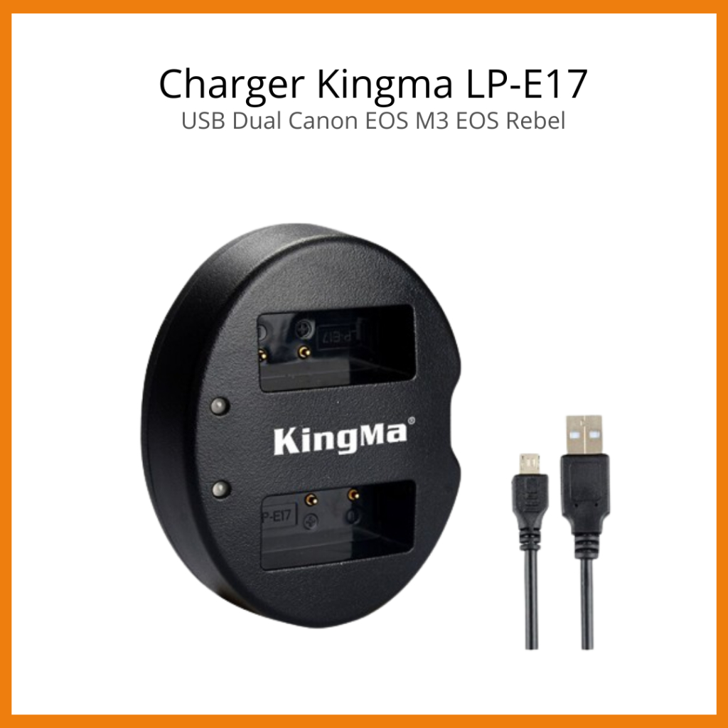 Jual KingMa LP-E17 LP E17 LPE17 USB Dual Charger for Canon EOS M3 EOS ...