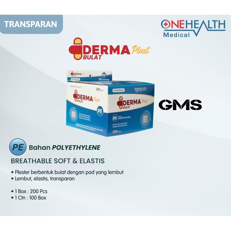 Jual Dermaplast Plester Bulat Onehealth PE Transparant / Coklat Box isi ...