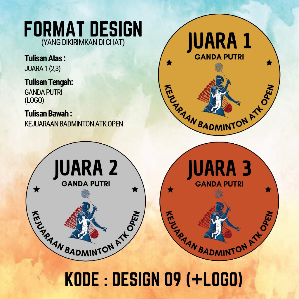 Jual MEDALI PLUS CUSTOM STICKER | Shopee Indonesia