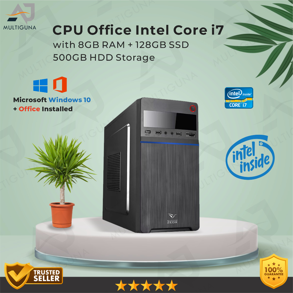 Jual CPU PC Komputer Intel Core i7 RAM 8GB SSD Rakitan Office | Shopee Indonesia