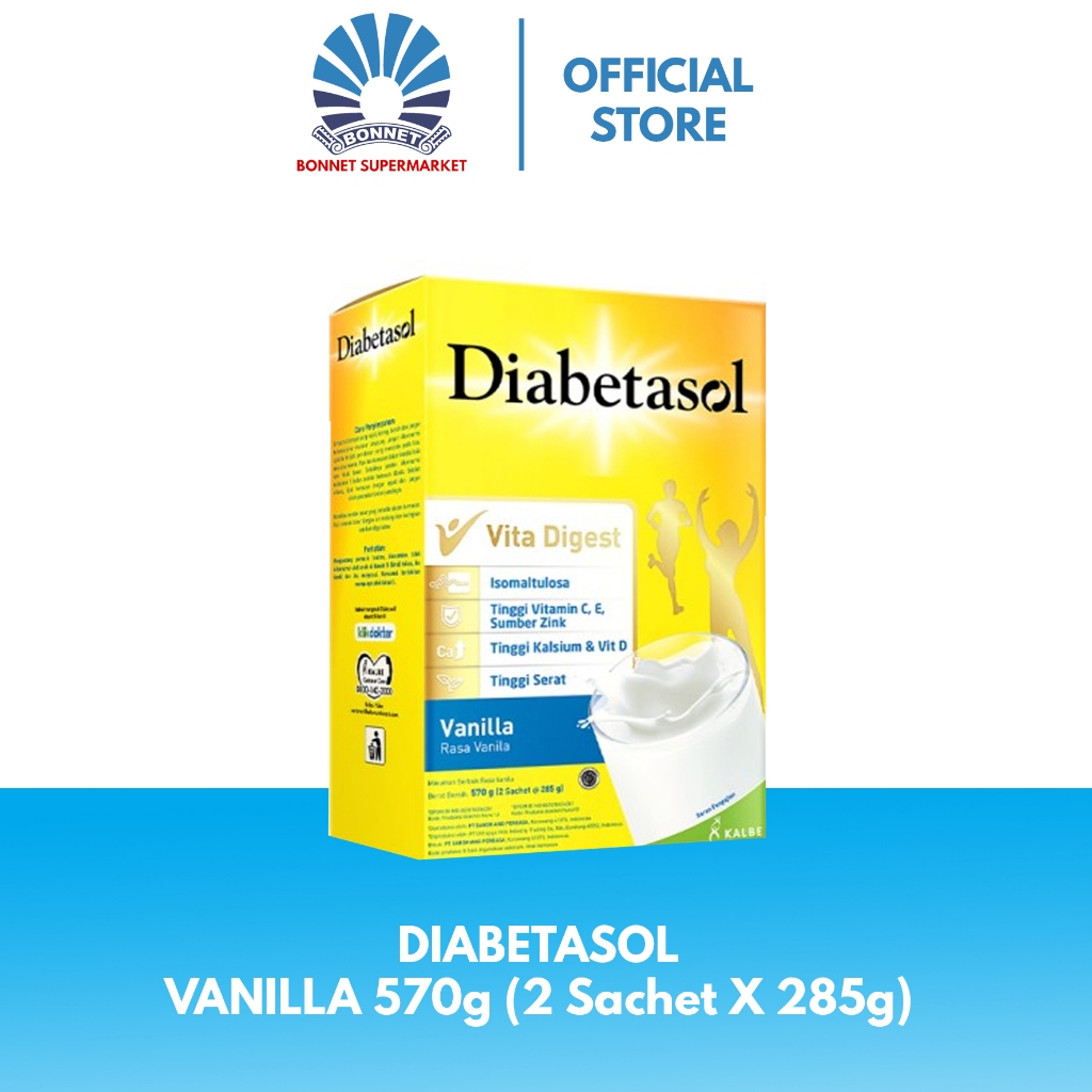 Jual Diabetasol Vanilla 570g ( 2 Sachet x 285g) 8992802660020 | Shopee Indonesia