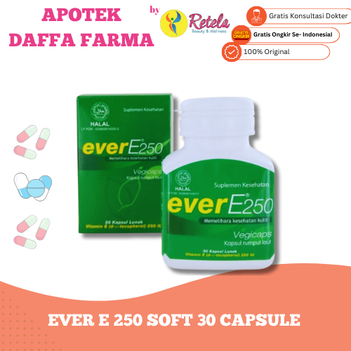 Jual EVER E 250 IU ( 1 BOTOL ISI 30 SOFT CAPSULE) | Shopee Indonesia