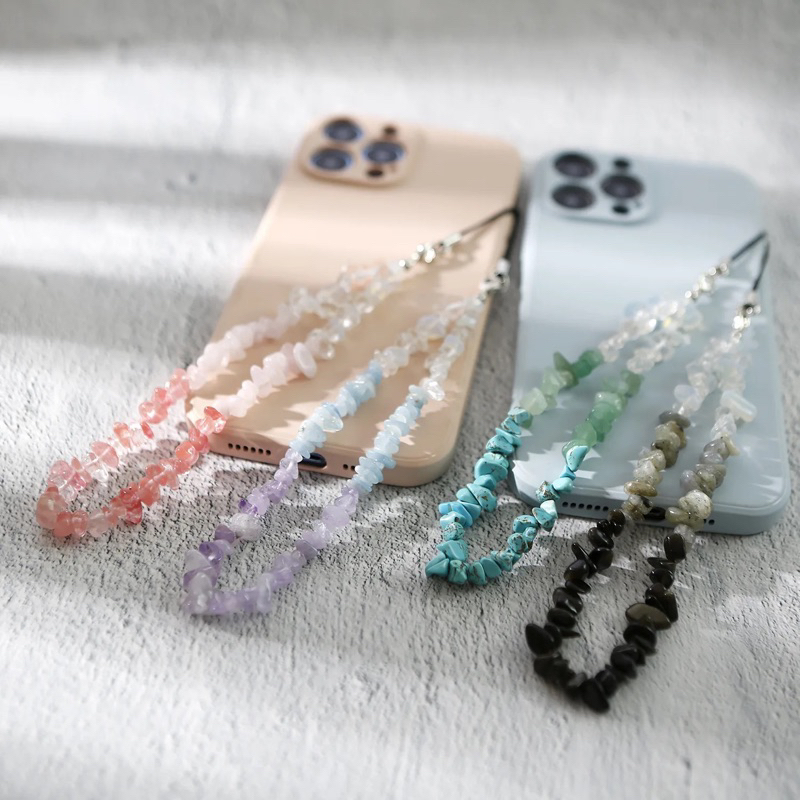 Jual gantungan hp / phone strap natural stone / tali HP lucu kerikil ...