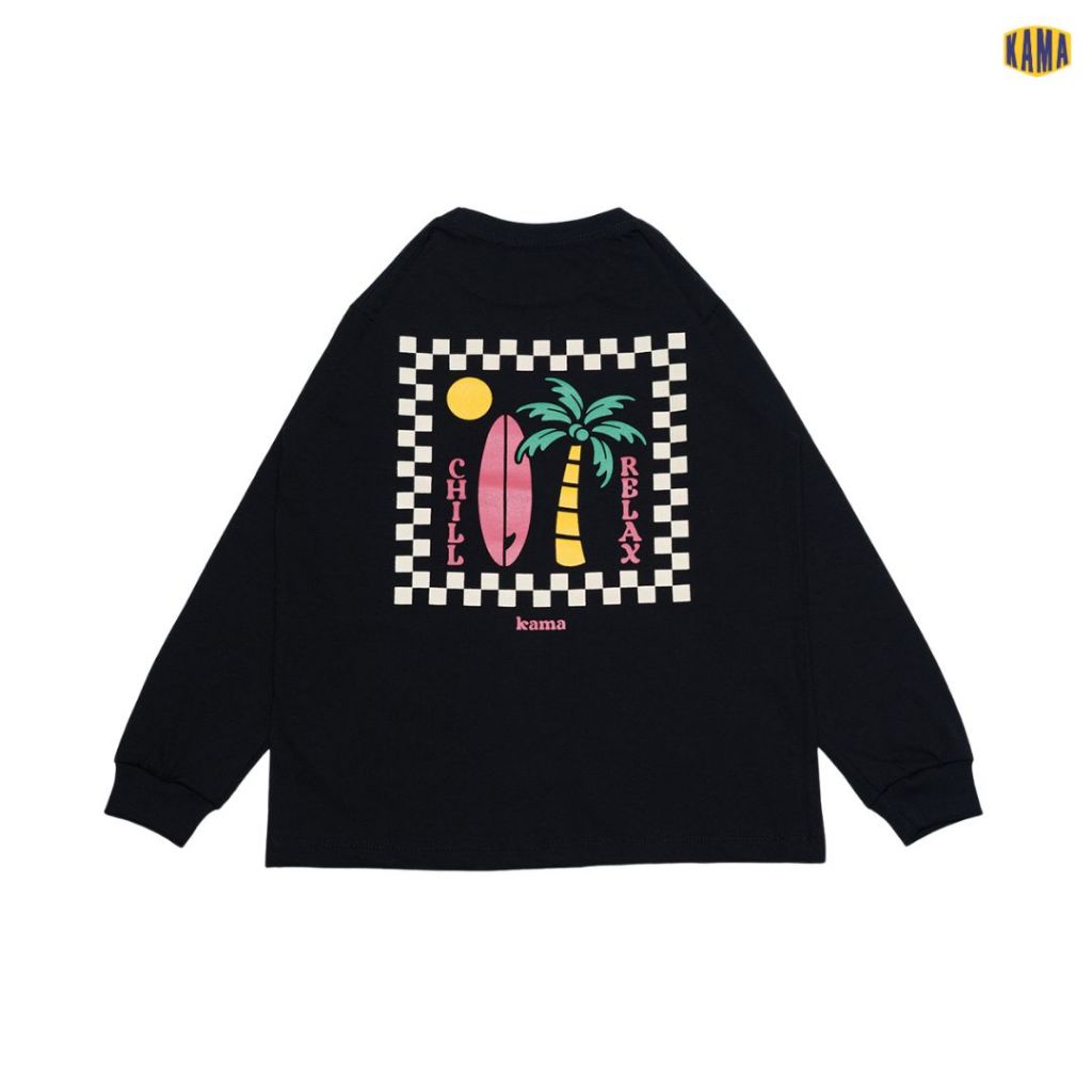 Jual KAMA GARAGE Chill and Relax Baju Kaos Anak Lengan Panjang Unisex ...