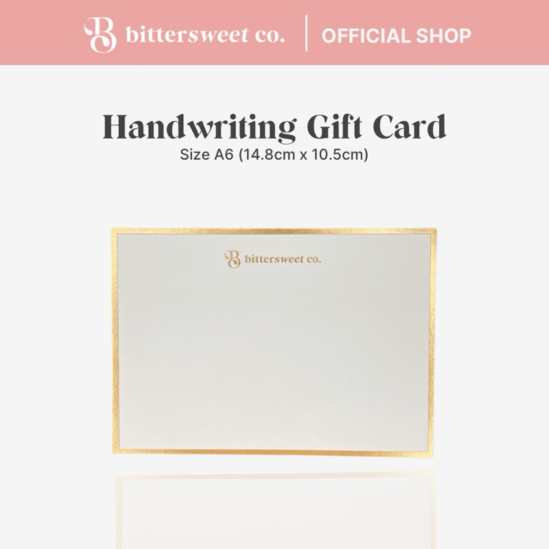Jual BITTERSWEET CO - Handwriting Gift Card | Shopee Indonesia