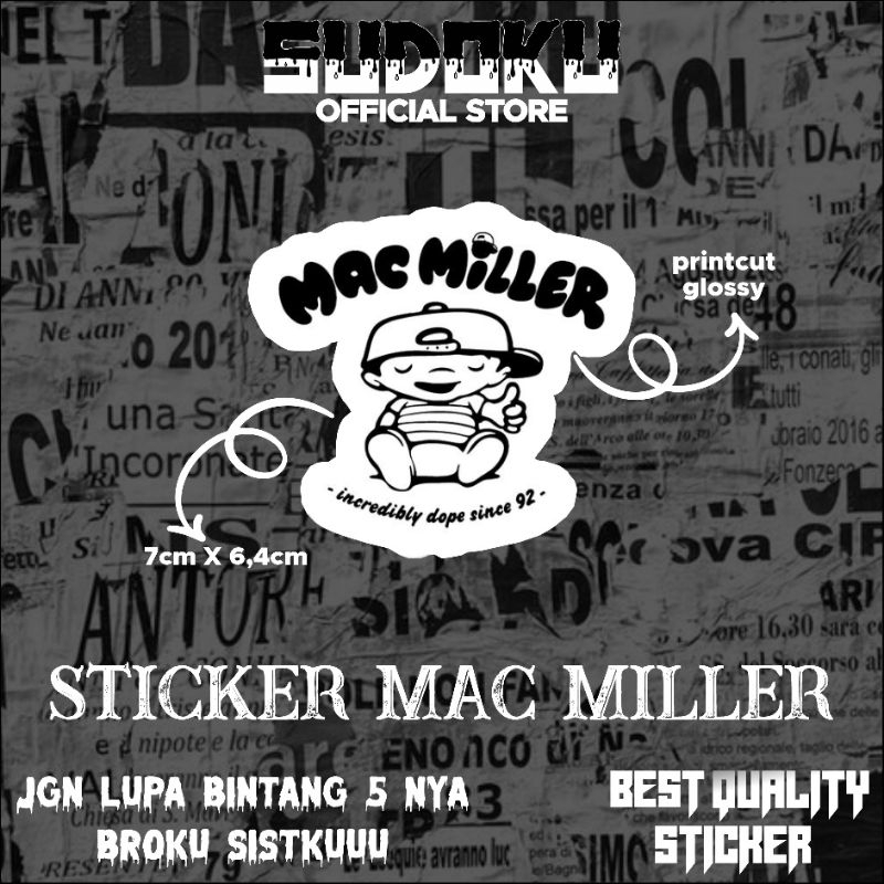 Jual STICKER STIKER PRINTING MAC MILLER BAND|STICKER BAND|STICKER HELM ...