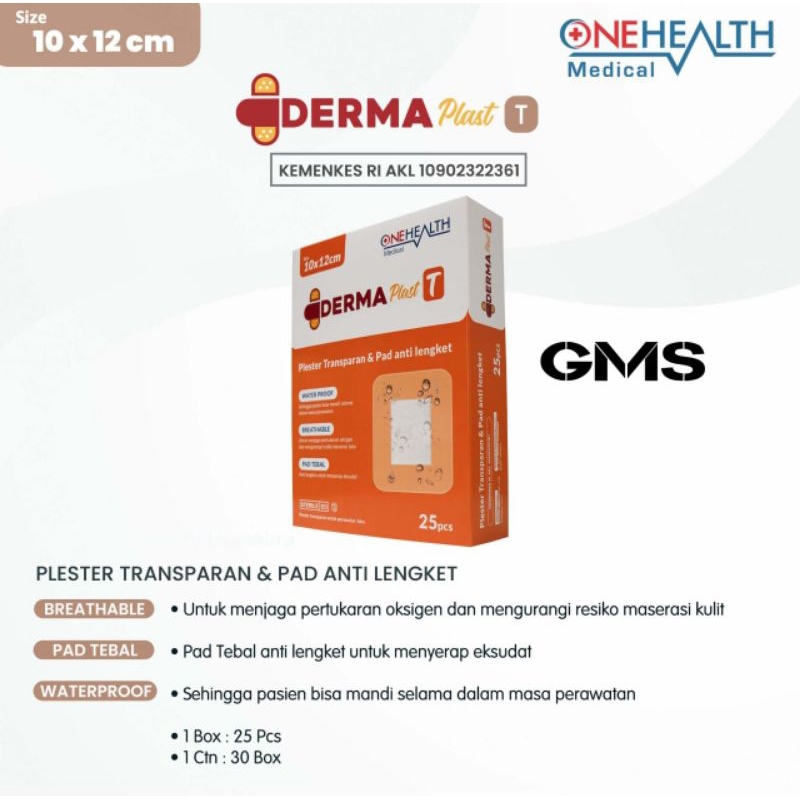 Jual Dermaplast T 10 x 12cm Onehealth 1 Pcs / Plester Luka Transparant ...