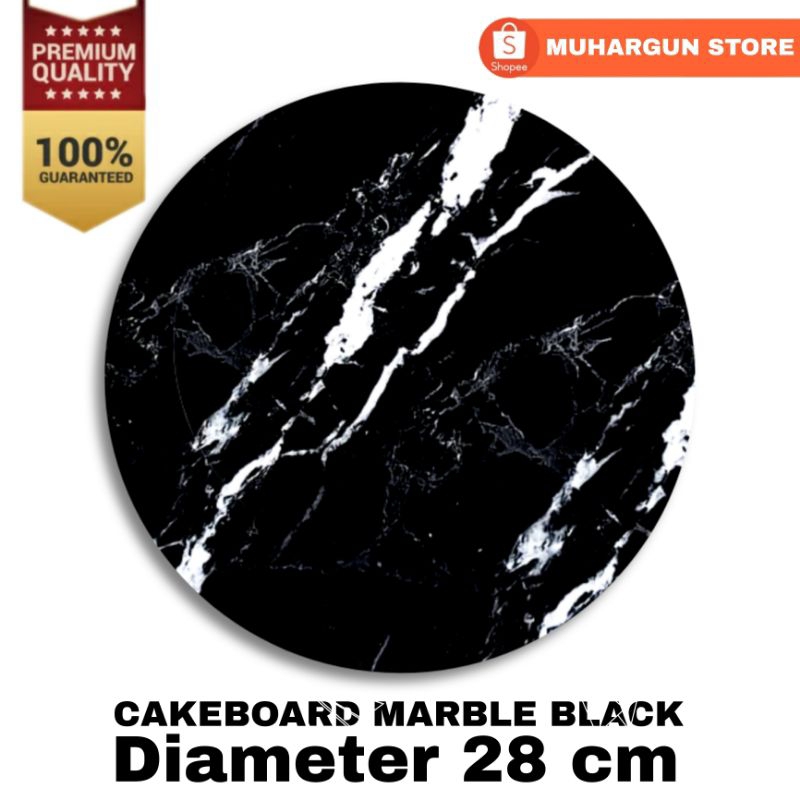 Jual Alas Kue Bulat Diameter 28cm Marble Glossy Cakeboard Cake Tray ...