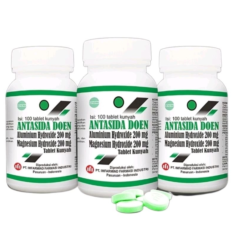 Jual ANTASIDA DOEN (100's /Botol) - IFI | Obat Maag Tablet Kunyah ...