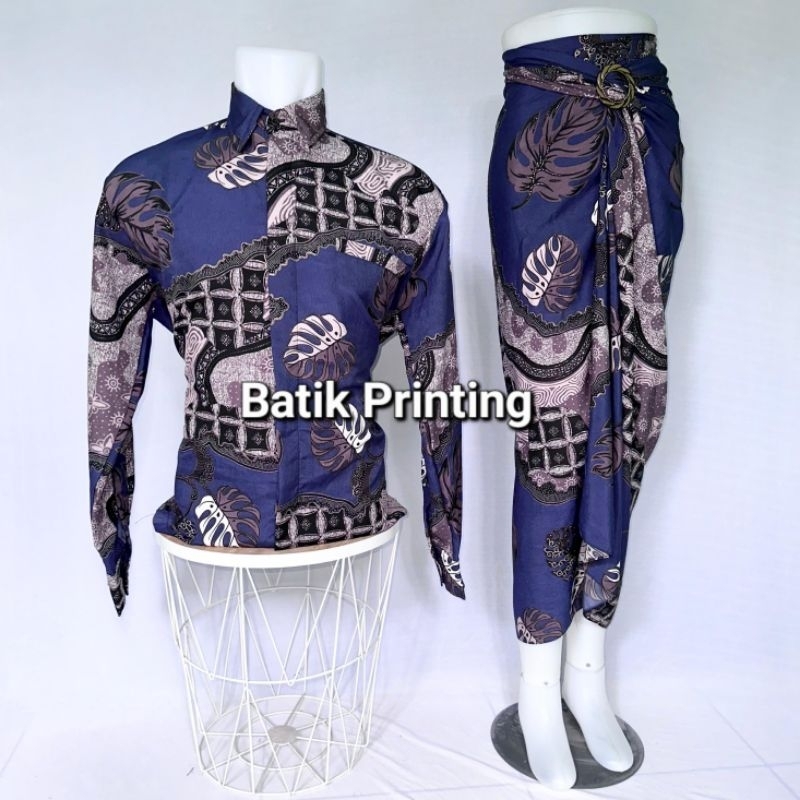 Jual [seruni] ROK LILIT BATIK COUPLE / BAJU BATIK COUPLE / KAIN LILIT ...