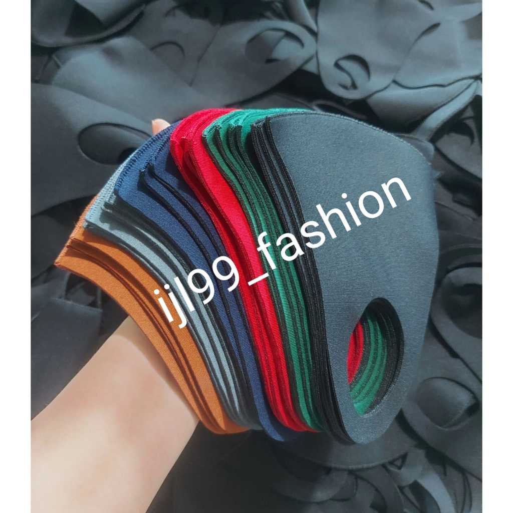 Jual Masker scuba hitam polos premium dewasa isi 12 pcs / masker kain ...