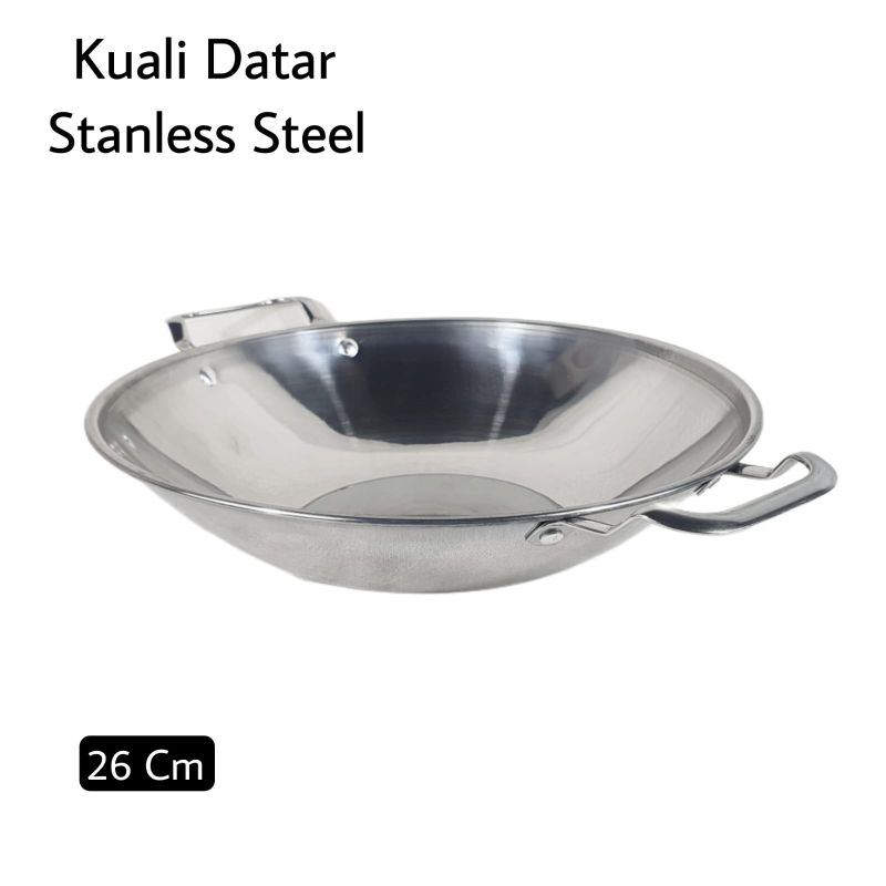 Jual Wajan Penggorengan Sedang Stainless 26Cm Bawah Panci Datar ...