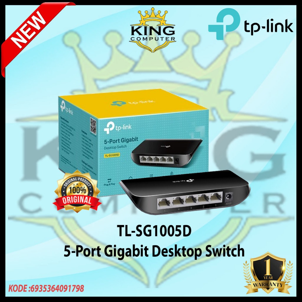 Jual TP-LINK TL-SG1005D 5 PORT GIGABYTE Desktop Switch Hub SG1005D ...