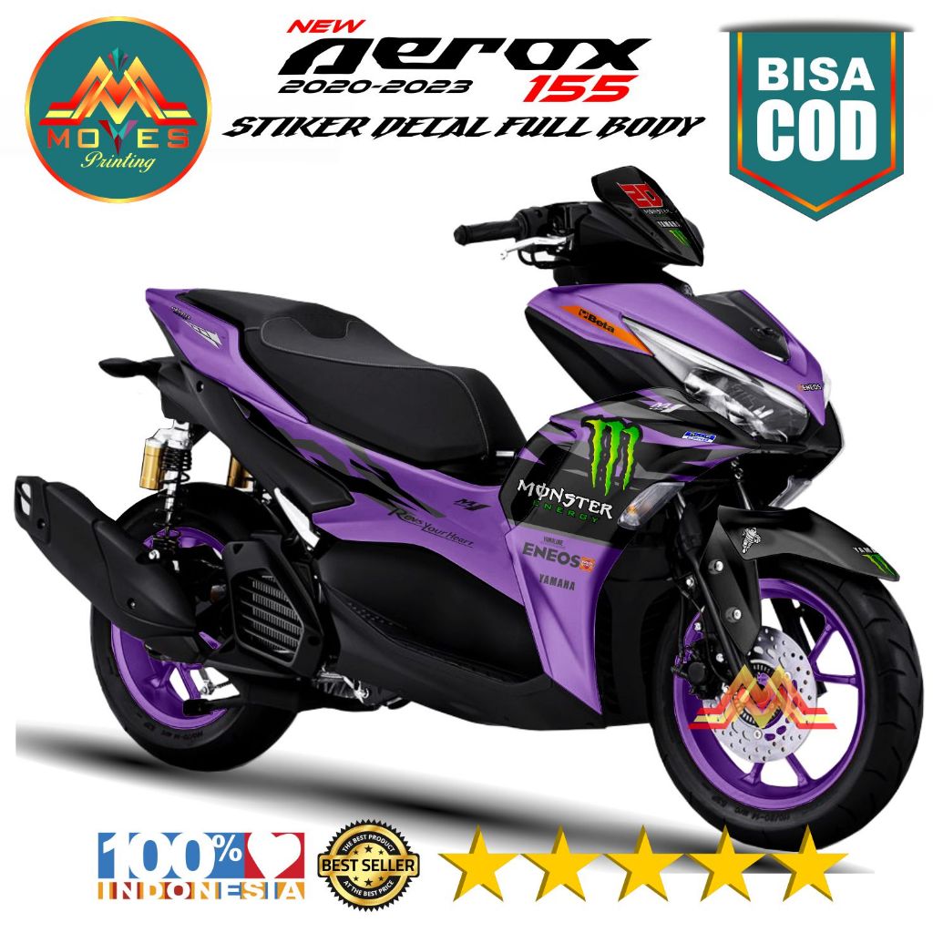 Jual Decal Stiker Fullbody Aerox New 155 - Stiker Skotlet Fullbody ...