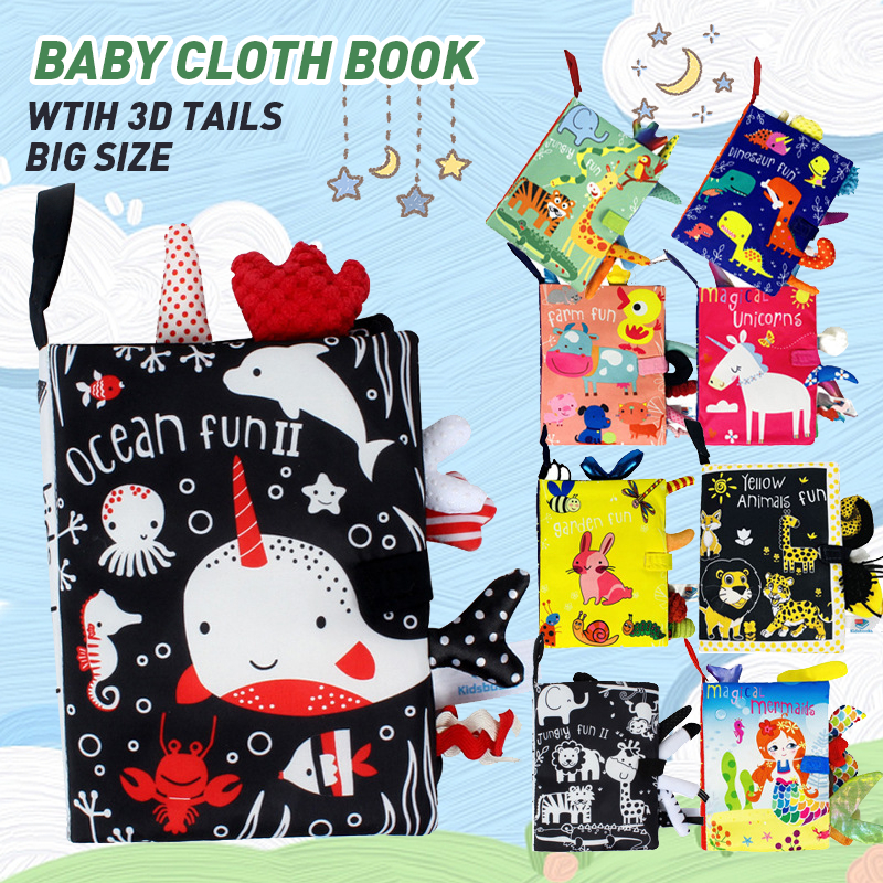 Jual Buku Bantal Bayi/ Mainan Bayi Softbook/ Buku kain Bayi/ Cloth Book ...