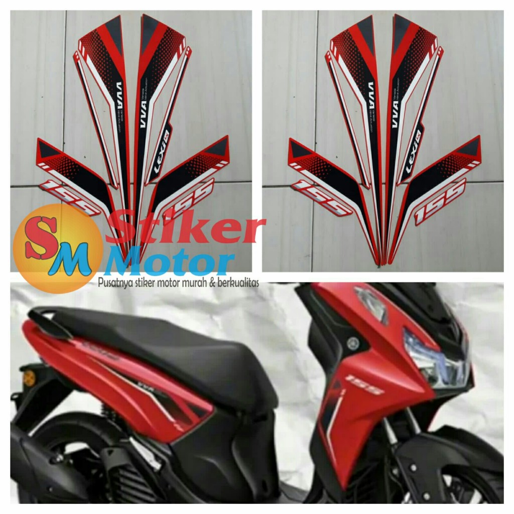 Jual sticker striping motor yamaha lexi 2024 merah | Shopee Indonesia