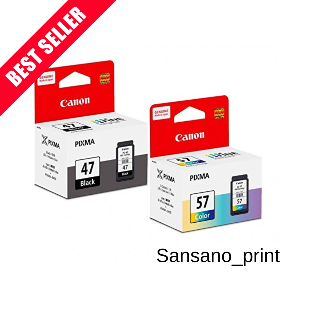 Jual Tinta Cartridge Canon 47 black + 57 colour for E3170, E3177, E410 | Shopee Indonesia