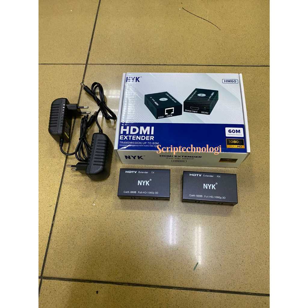 Jual Hdmi Extender 60m Nyk Lan Up 60 Meter - Hdtv Nyk Extender 60 Meter ...