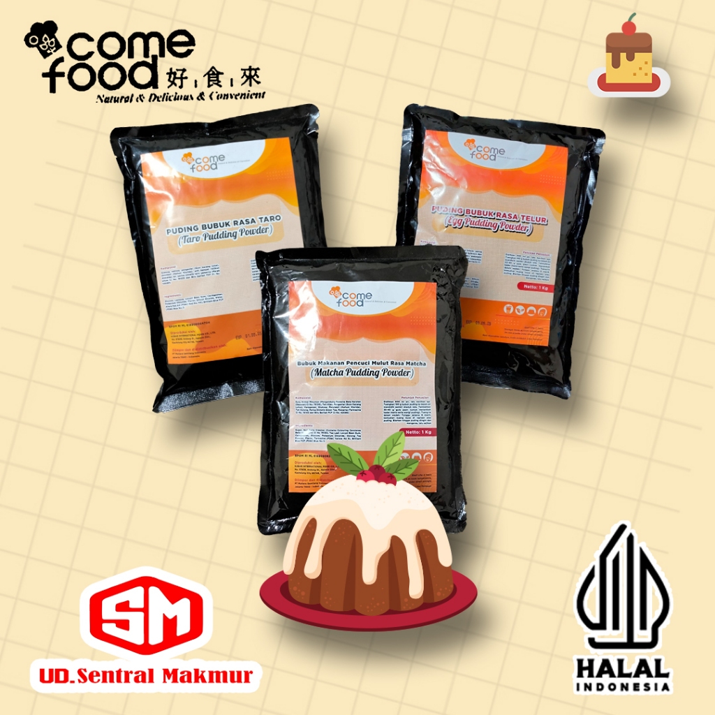 Jual MGI COMEFOOD PUDDING POWDER ANEKA VARIAN RASA BERAT 1KG | Shopee ...