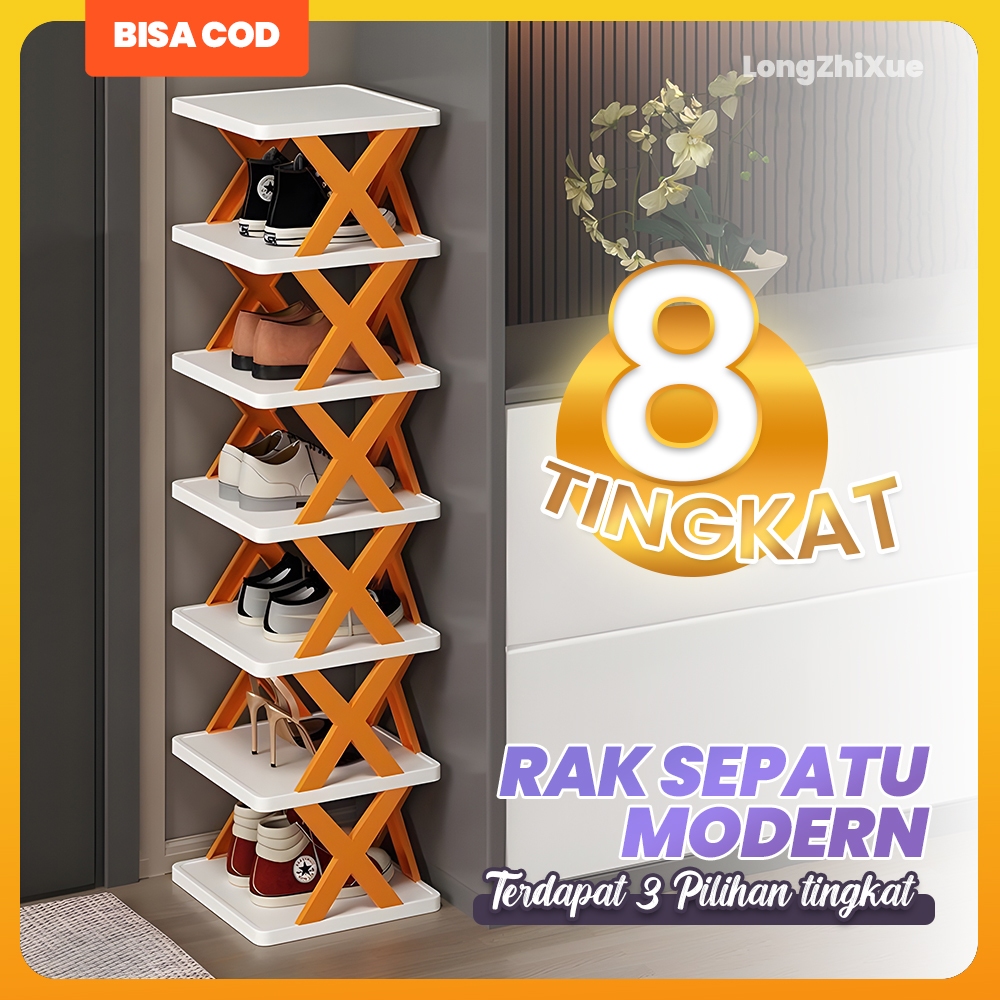 Jual Rak Sepatu Susun 2 Tingkat 8 Serbaguna Tempat Penyimpanan Sepatu ...