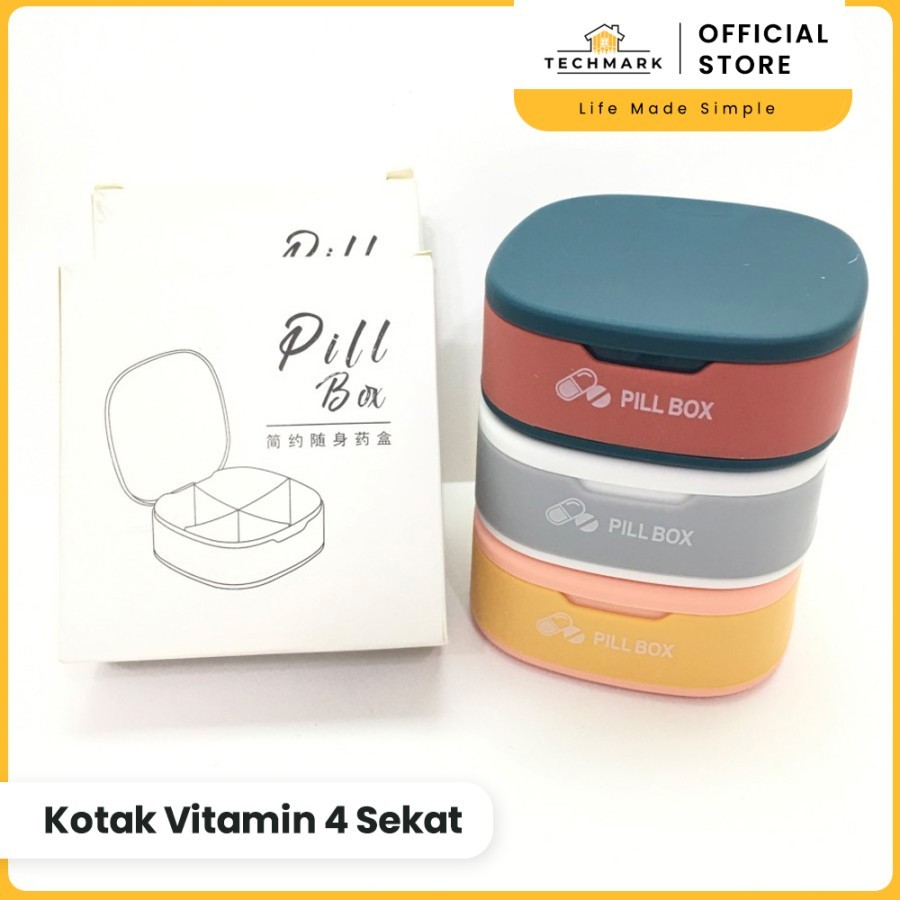 Jual TCM - Kotak Tempat Penyimpanan Obat Vitamin Harian Travel Medicine ...