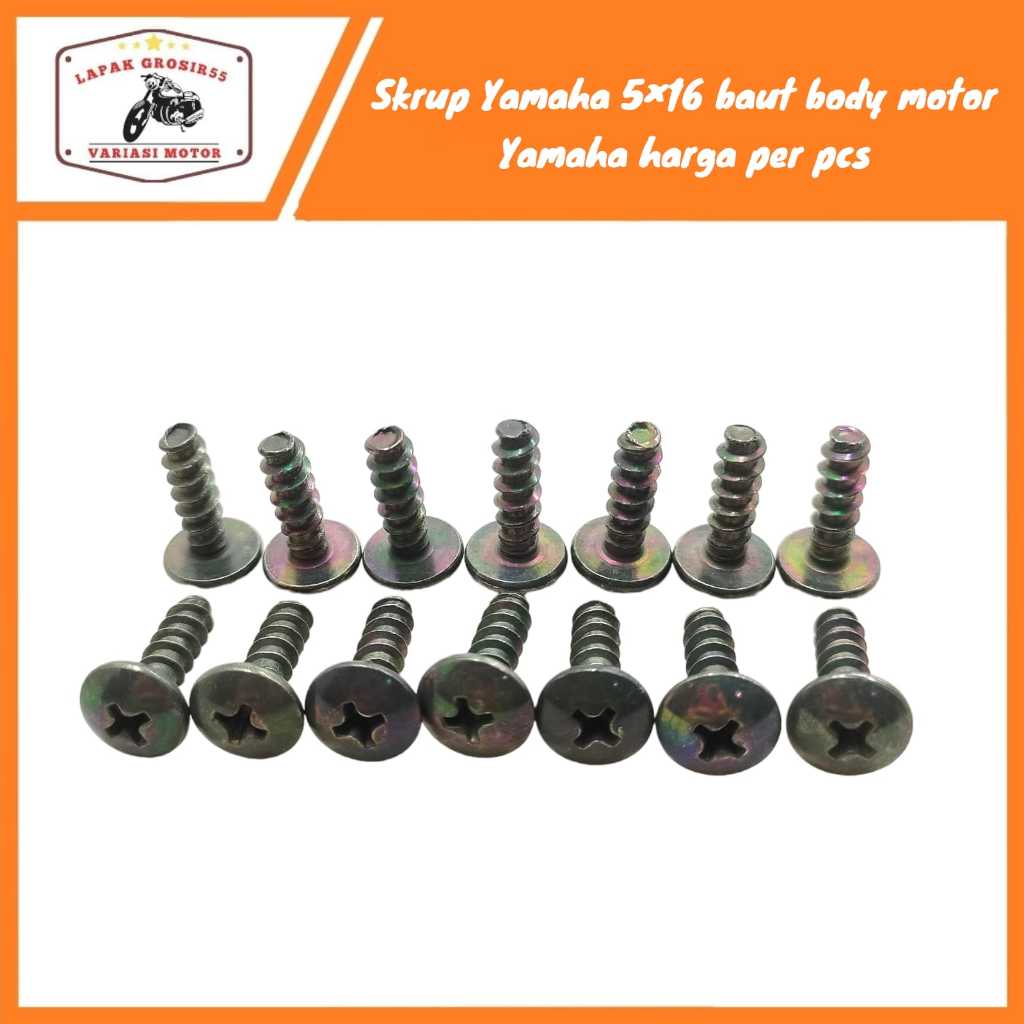 Jual Skrup Yamaha 5x16 baut body motor Yamaha Harga per pcs | Shopee ...