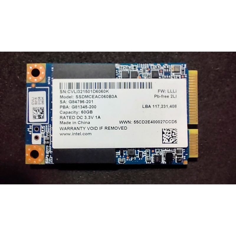 Jual SSD MSATA M.Sata Intel 60 GB | Shopee Indonesia