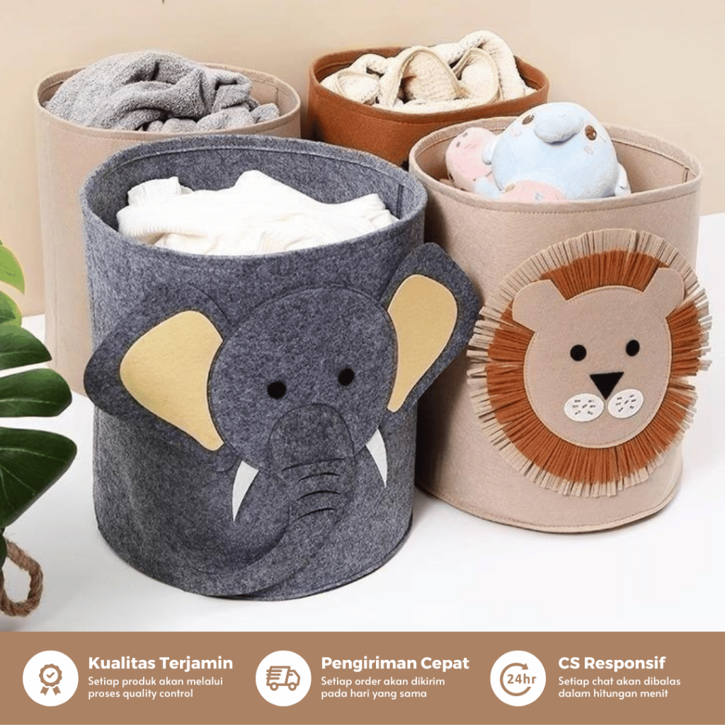 Jual Little Momos Keranjang Baju Lipat Laundry Pakaian Kotor Katun ...
