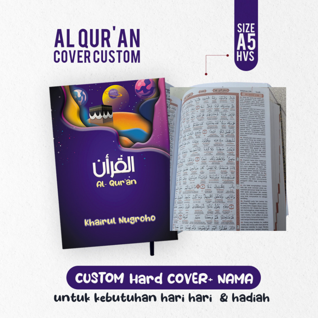 Jual Al-quran Custom + Nama Hard Cover Bisa Pakai Foto Banyak Varian ...