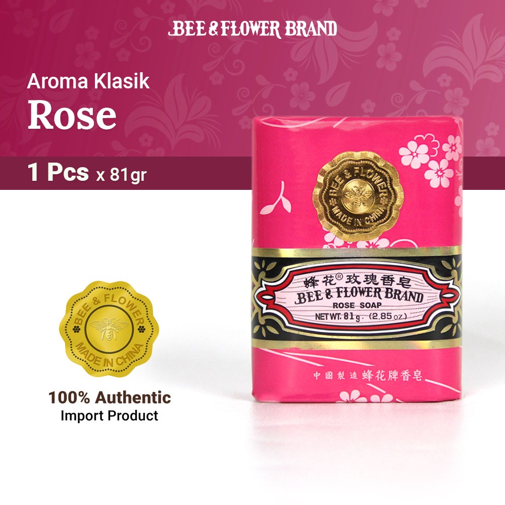 Jual Bee Flower Import Rose 81 gr - Sabun Tawon Rose Original 81gr ...