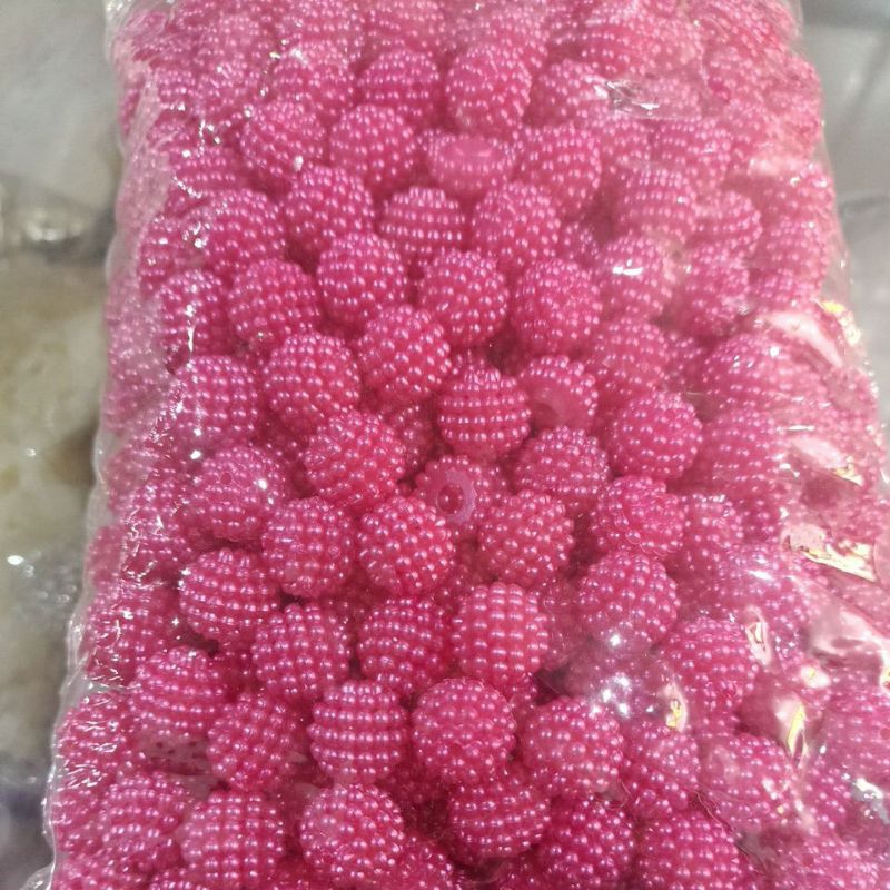 Jual manik mote berry bulat mutiara 14mm ada banyak pilihan warna ...
