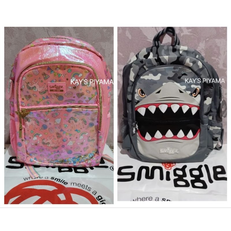 Jual SMIGGLE ROAR/DEJAVU SHARK BACKPACK ORIGINAL SALE | Shopee Indonesia