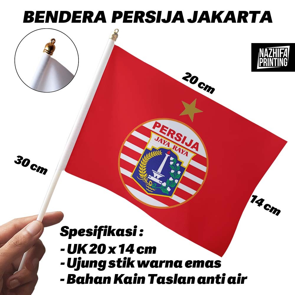 Jual Nazhifa Printing - Bendera Tangan Persija Jakarta Klub Bola ...