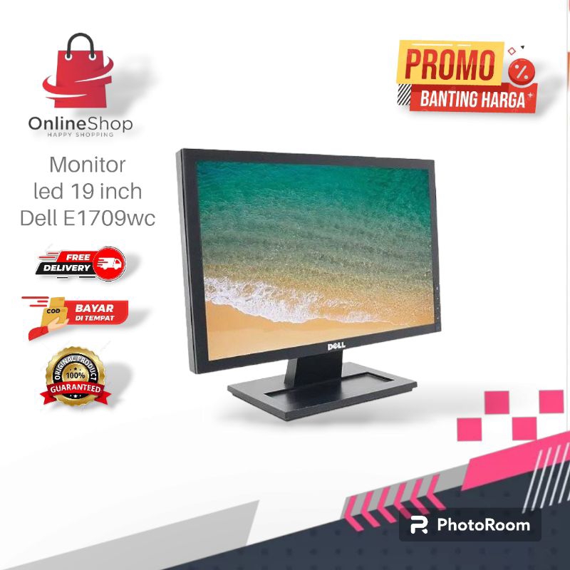 Jual Monitor LED DELL 17 inch murah model E1709WC | Shopee Indonesia