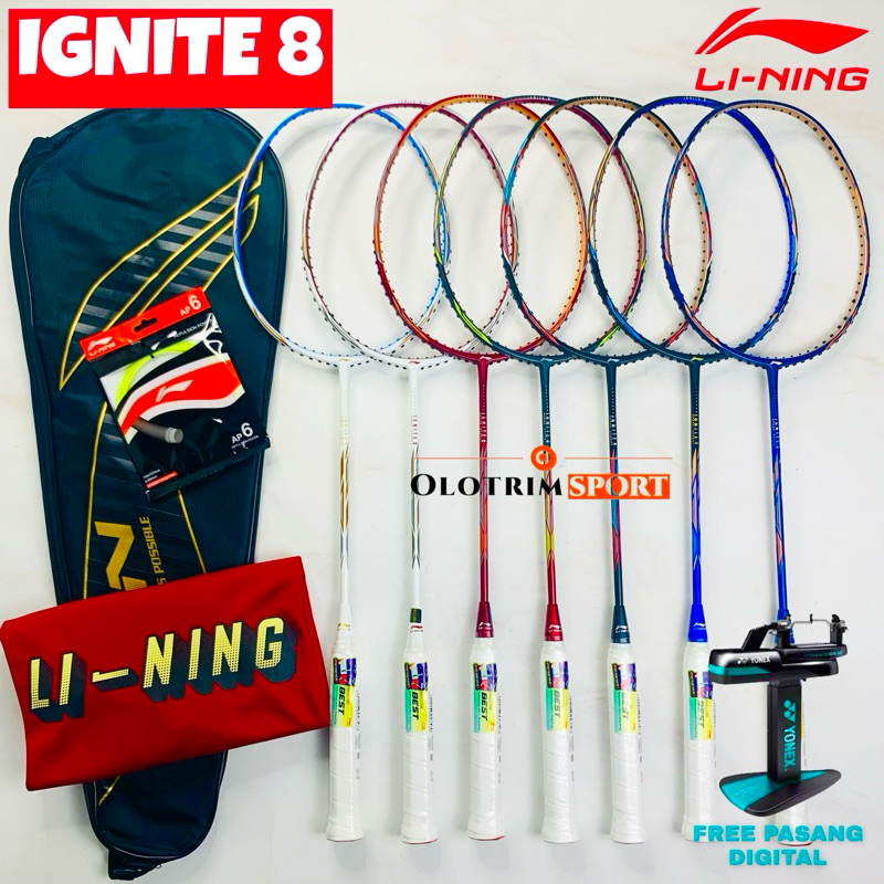 Jual Raket Badminton LINING IGNITE 8 7 77gr 5u 30lbs Original | Shopee ...