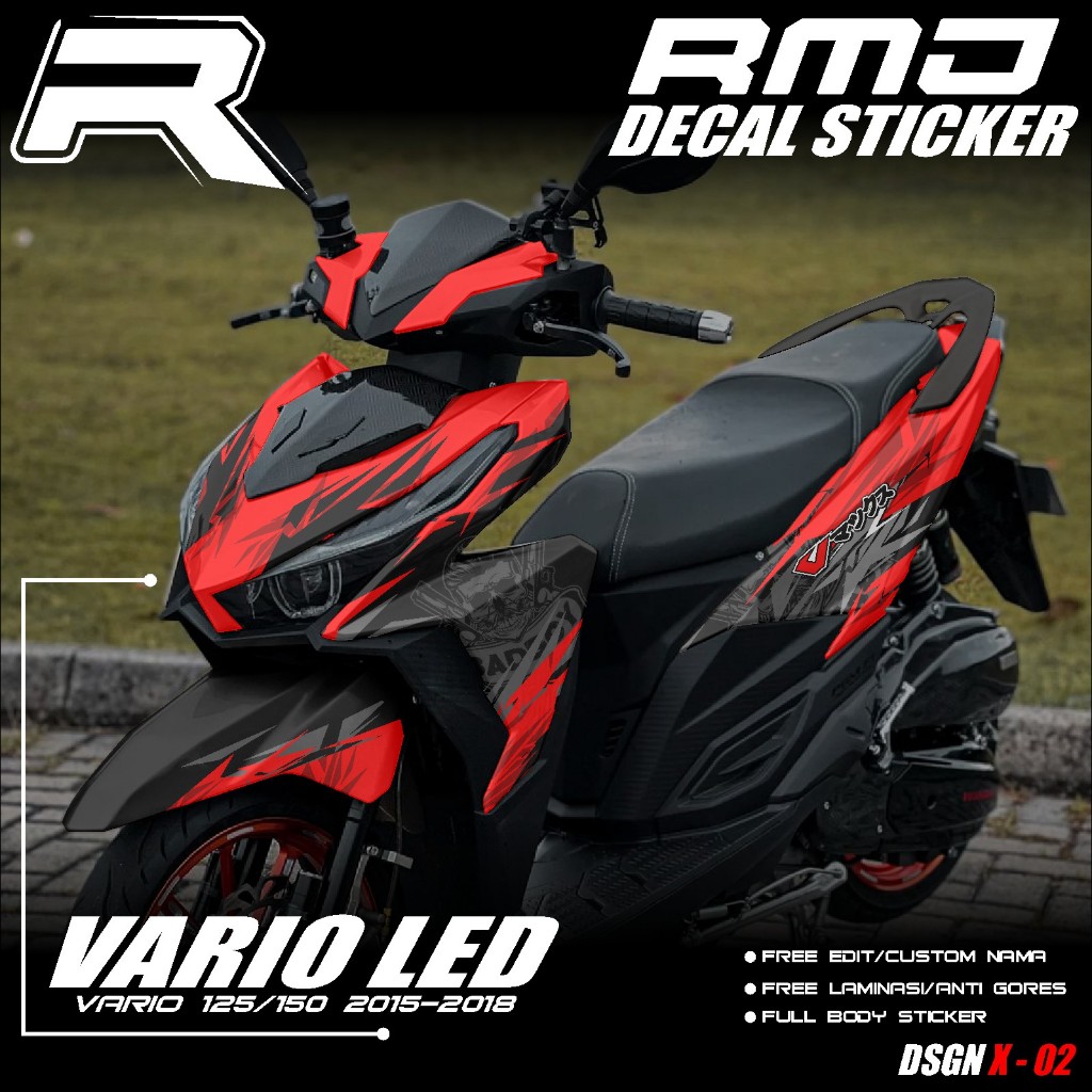Jual Decal Sticker Honda Vario 125 150 LED Full Body - Stiker Motor ...